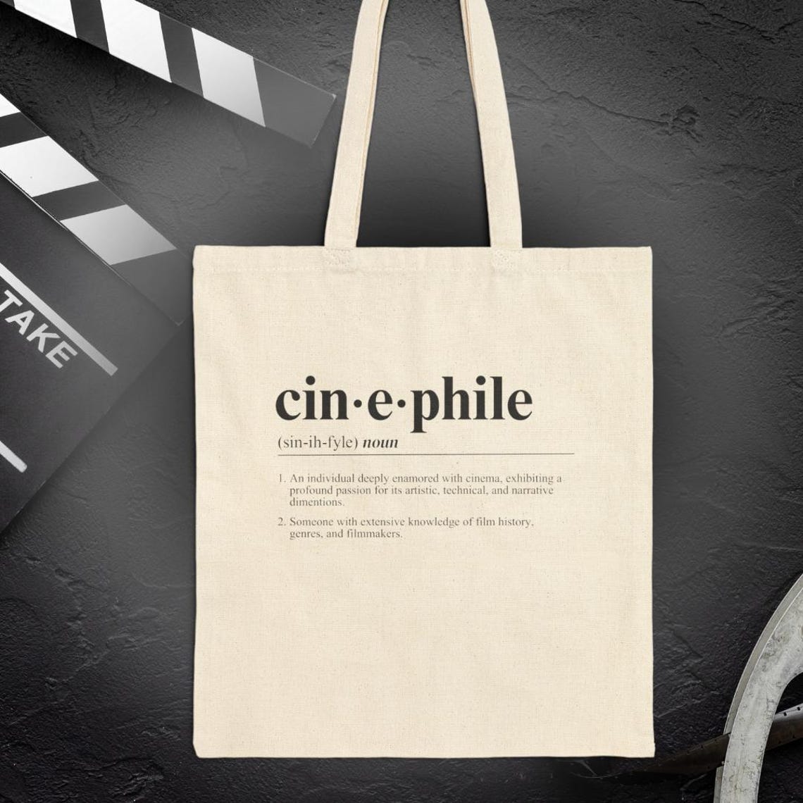 Cinephile Tote Bag Gift for Movie Lover Film Buff Nerd Enthusiast ...