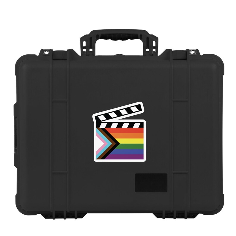 LGBTQ+ Sticker Pride Flag Movie Slate 3x4 Vinyl Kiss Cut Sticker for ...