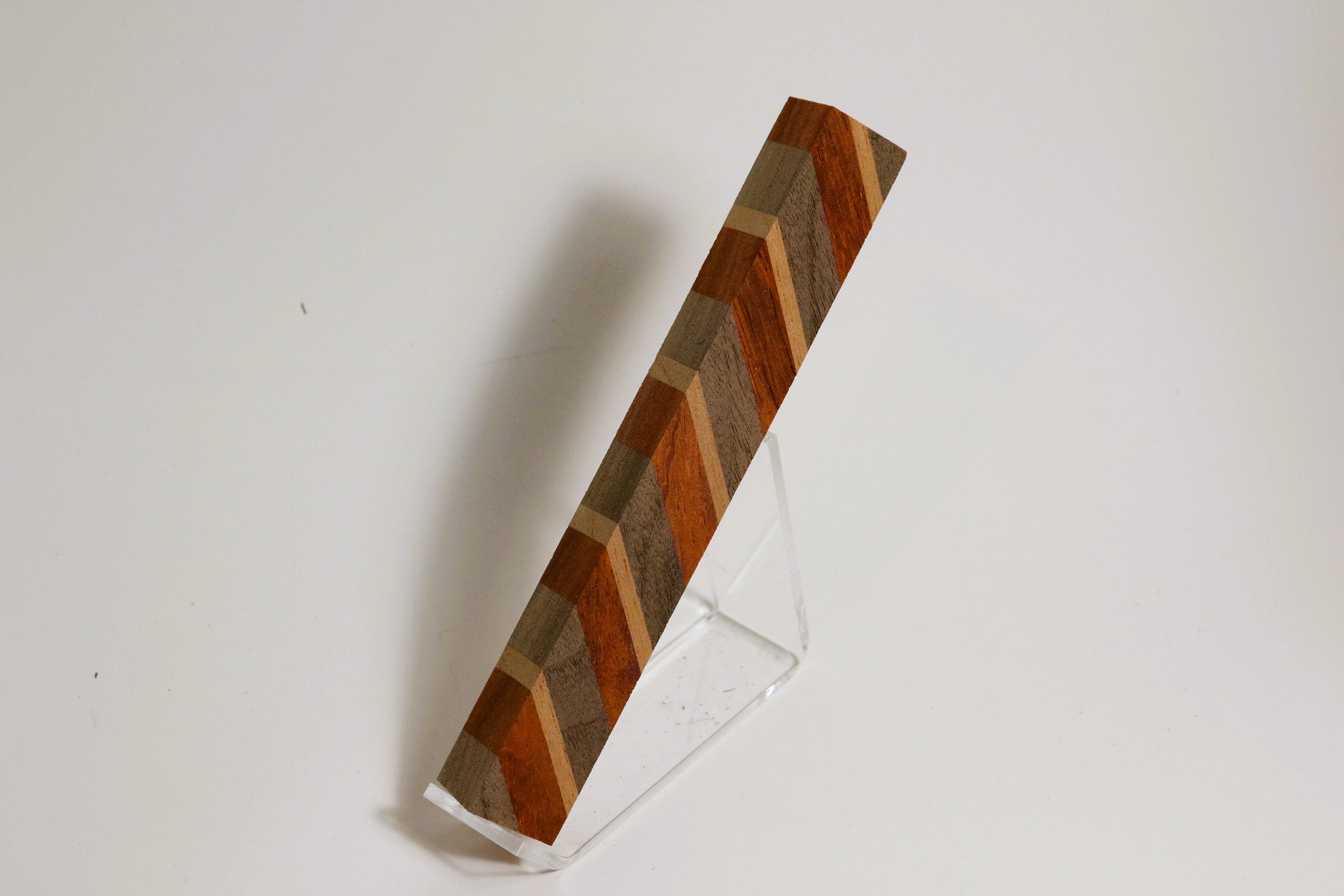 Walnut, Padauk and Cedar Segmented Pen Blank for Turning - 3/4