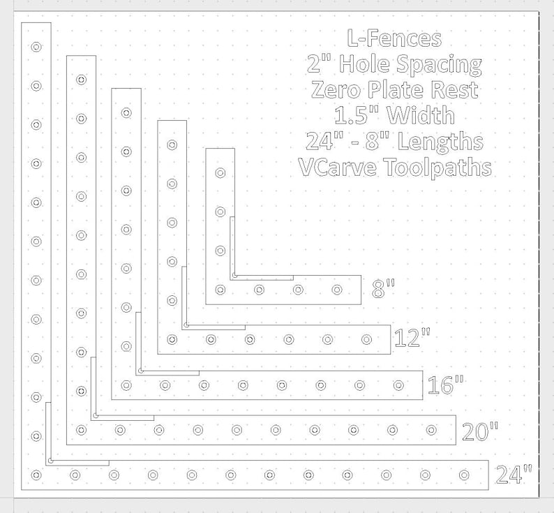 CNC Corner L-fence Set for Spoilboards and Work Holding - 5 Different ...