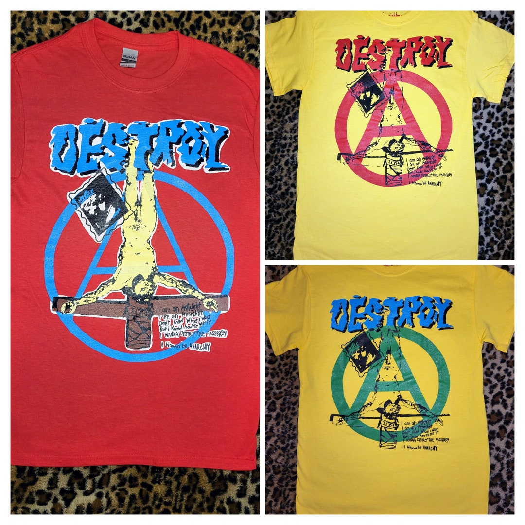 DESTROY Anarchy Crucified Seditionaries DIY Shirt PUNK - Etsy
