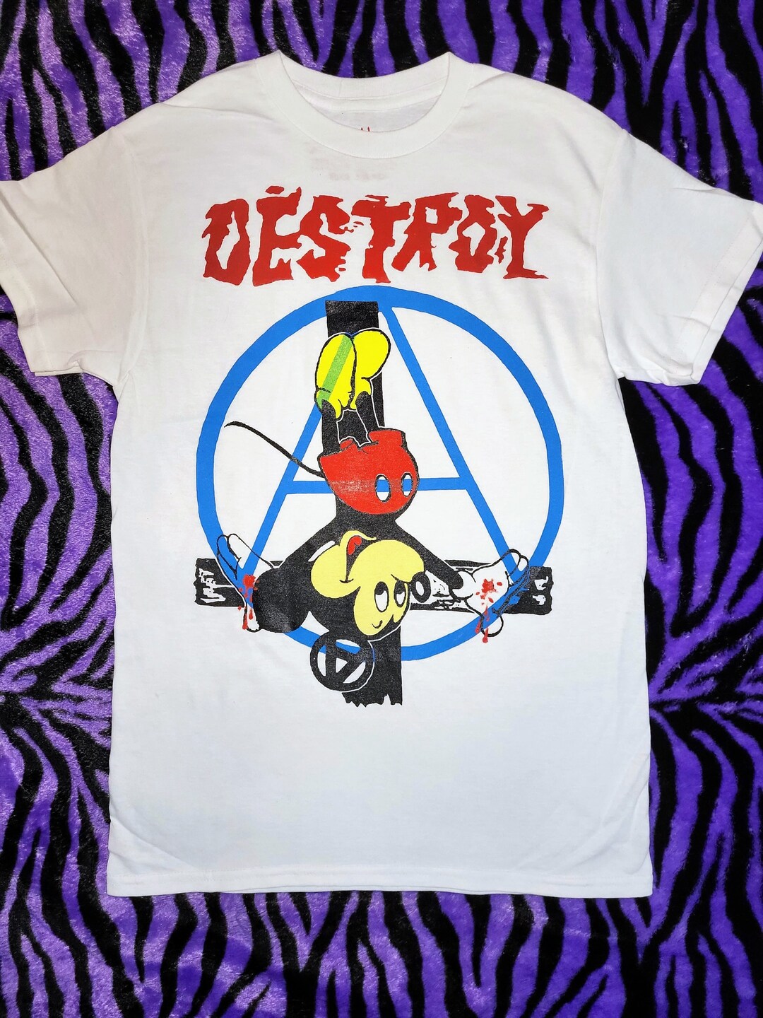 DESTROY Crucified Mickey Mouse Chaos Punk Seditionaries Disney DIY ...