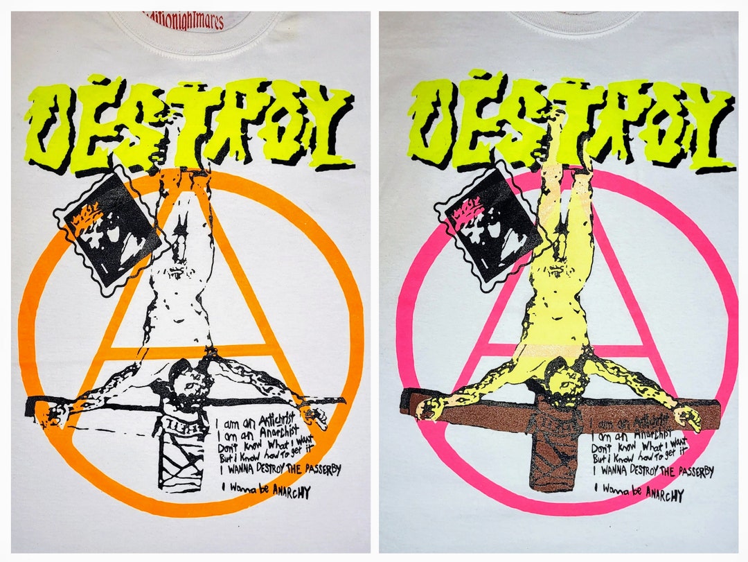 DESTROY Anarchy Crucified Seditionaries DIY Shirt PUNK - Etsy