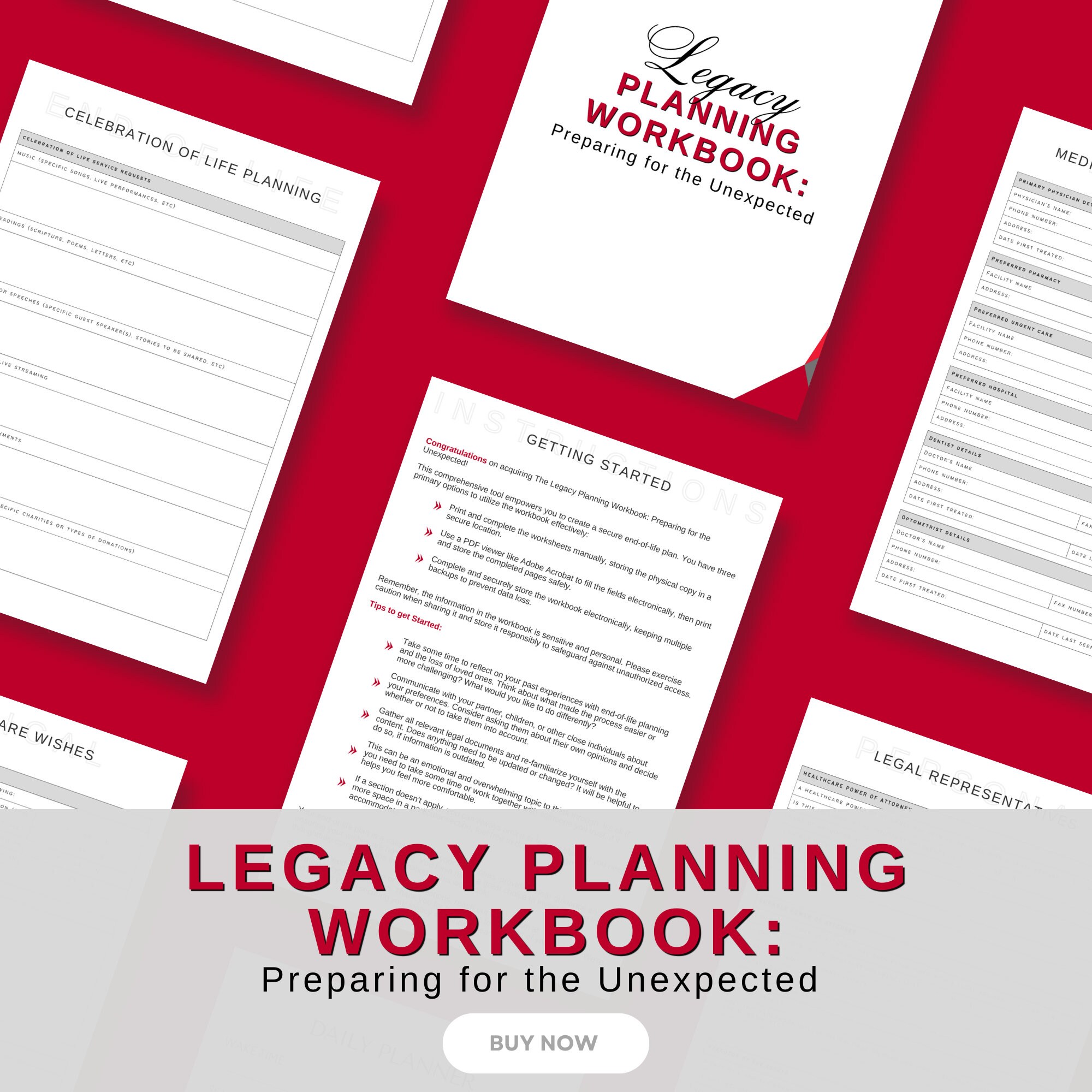 Legacy Planner: Printable & Fillable Digital Workbook PDF - Etsy
