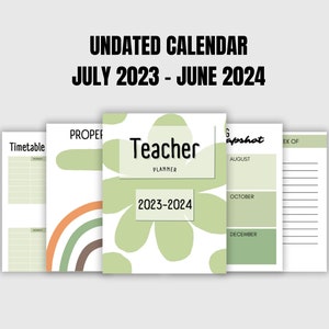 Editable Digital Teacher Planner 2023-2024 UNDATED Lesson Planner ...