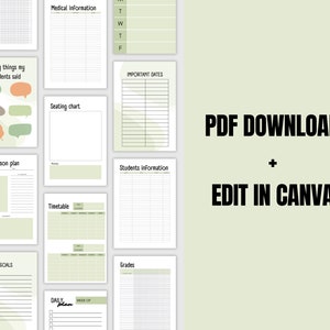 Editable Digital Teacher Planner 2023-2024 UNDATED Lesson Planner ...