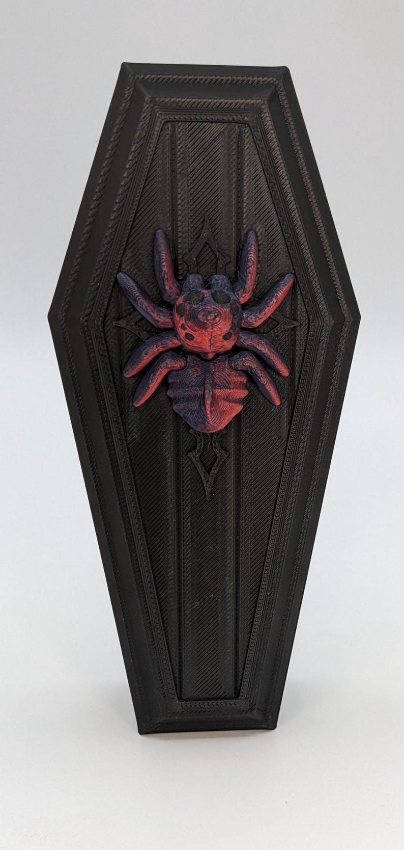 Spooky Luxury Miniature Coffin/ Casket Box With 5 Assorted Spiders - Etsy