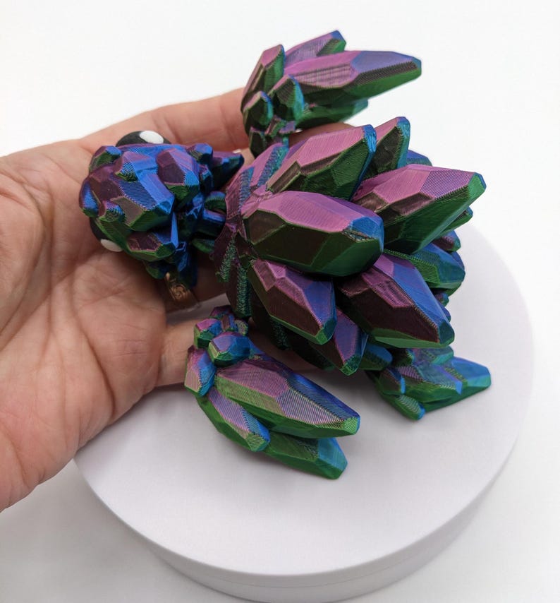 Turtle 3D Printed Gemstone Turtle Unique Crystal Sculpture Home Decor ...