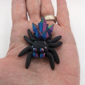 Tiny Magical Articulated Crystal Spider Fidget - Etsy