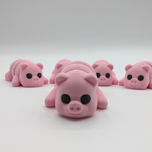 Tiny Pig Fidget Toy 3D Printed Articulated Stress Relief Cute Sensory ...