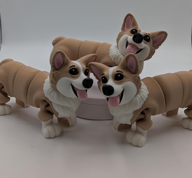Articulated Corgi Dog Toy Figurine - Etsy
