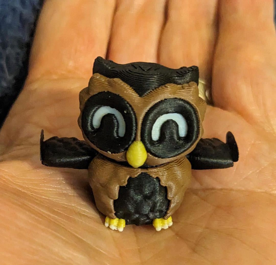 Adorable Articulated Tiny Owl Fidget Toy - Etsy