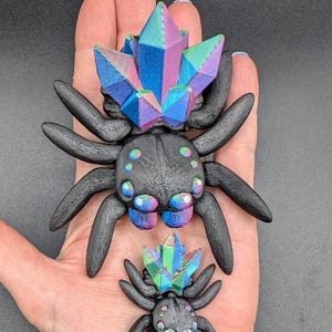 Tiny Magical Articulated Crystal Spider Fidget - Etsy
