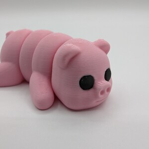 Tiny Pig Fidget Toy 3D Printed Articulated Stress Relief Cute Sensory ...