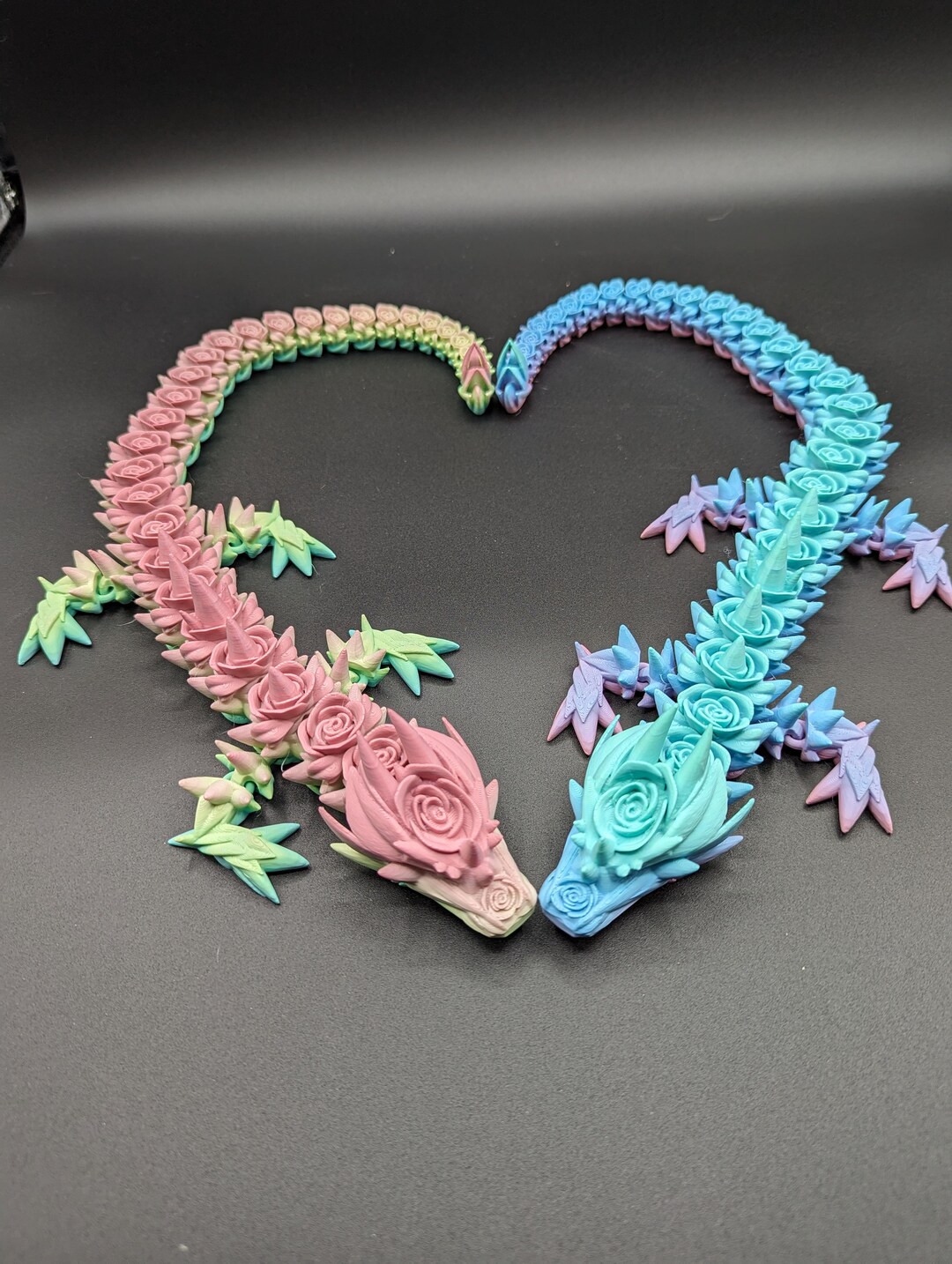 3D Printed Rose Dragon by Cinderwing: Fidget Desk Toy - Etsy