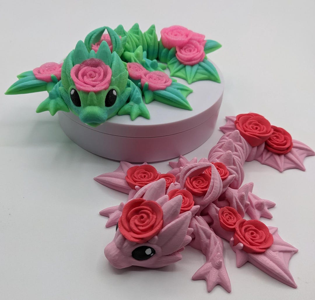 Adorable Articulated Baby Rose Dragon Fidget Toy - Etsy