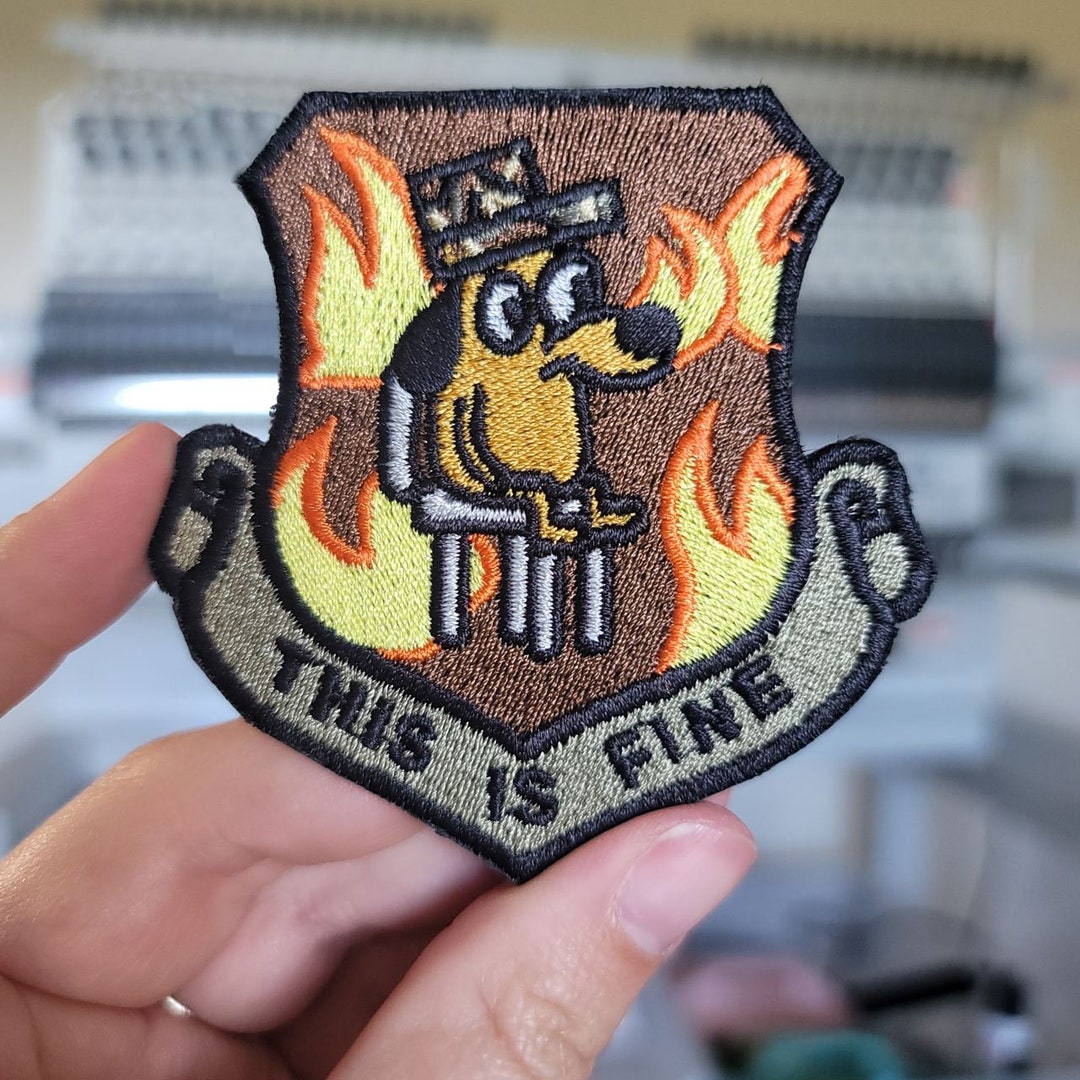 This is Fine Dog Patch Custom Patch. Perfect Military Patch. OCP. Funny ...