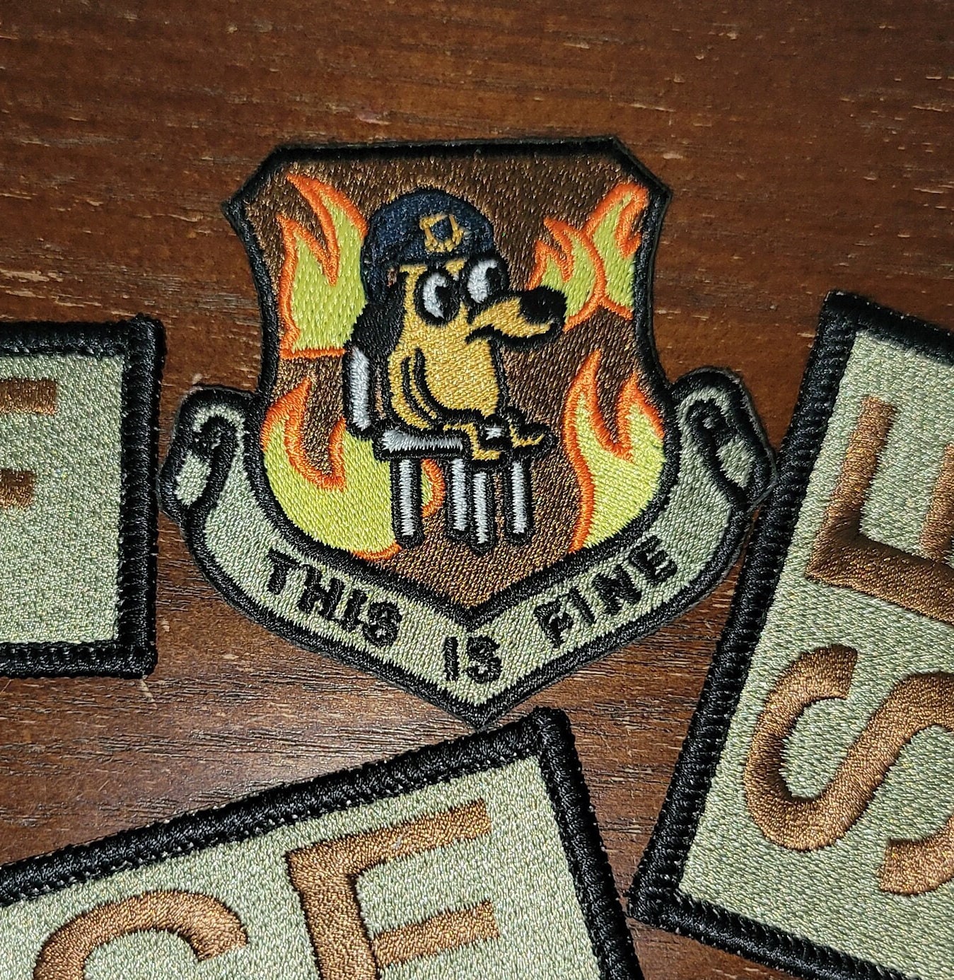 Security Forces This is Fine Dog Patch Custom Patch. Perfect Military ...