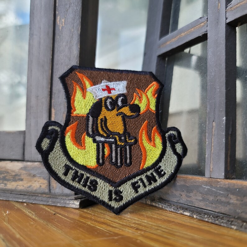 Nurse This is Fine Dog Patch Custom Patch. Perfect Military - Etsy