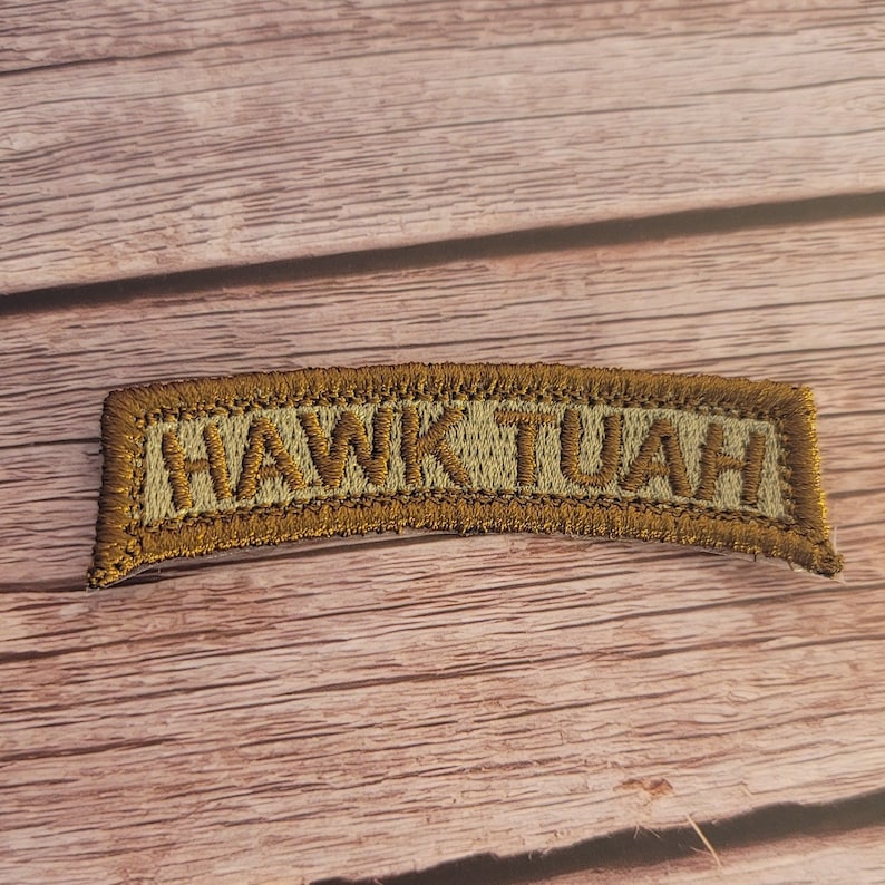 Hawk Tuah, Spit on That Thang: Custom Ranger Shoulder Tab. Military Morale Patch - Etsy Australia
