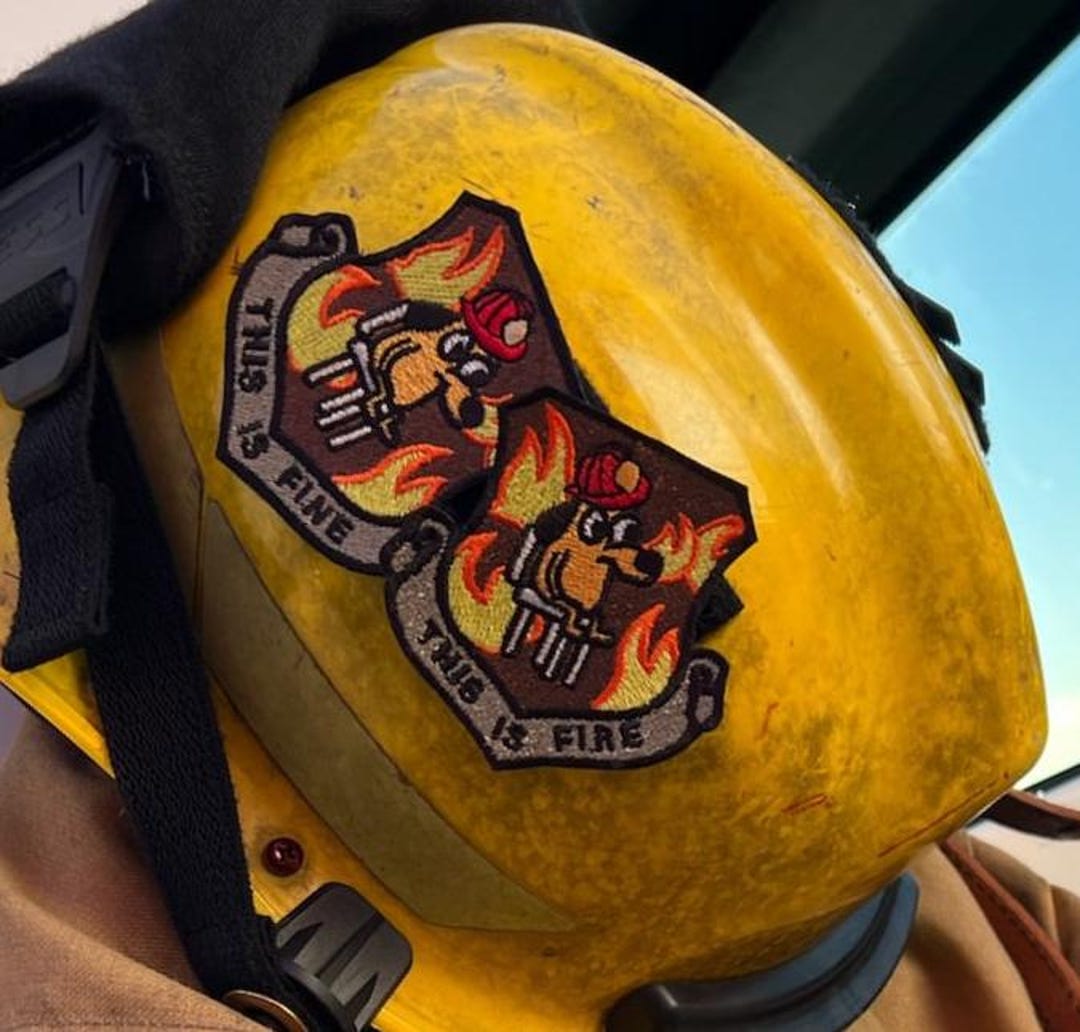 Firefighter This is Fine Dog Patch Custom Patch. Perfect Military Patch ...