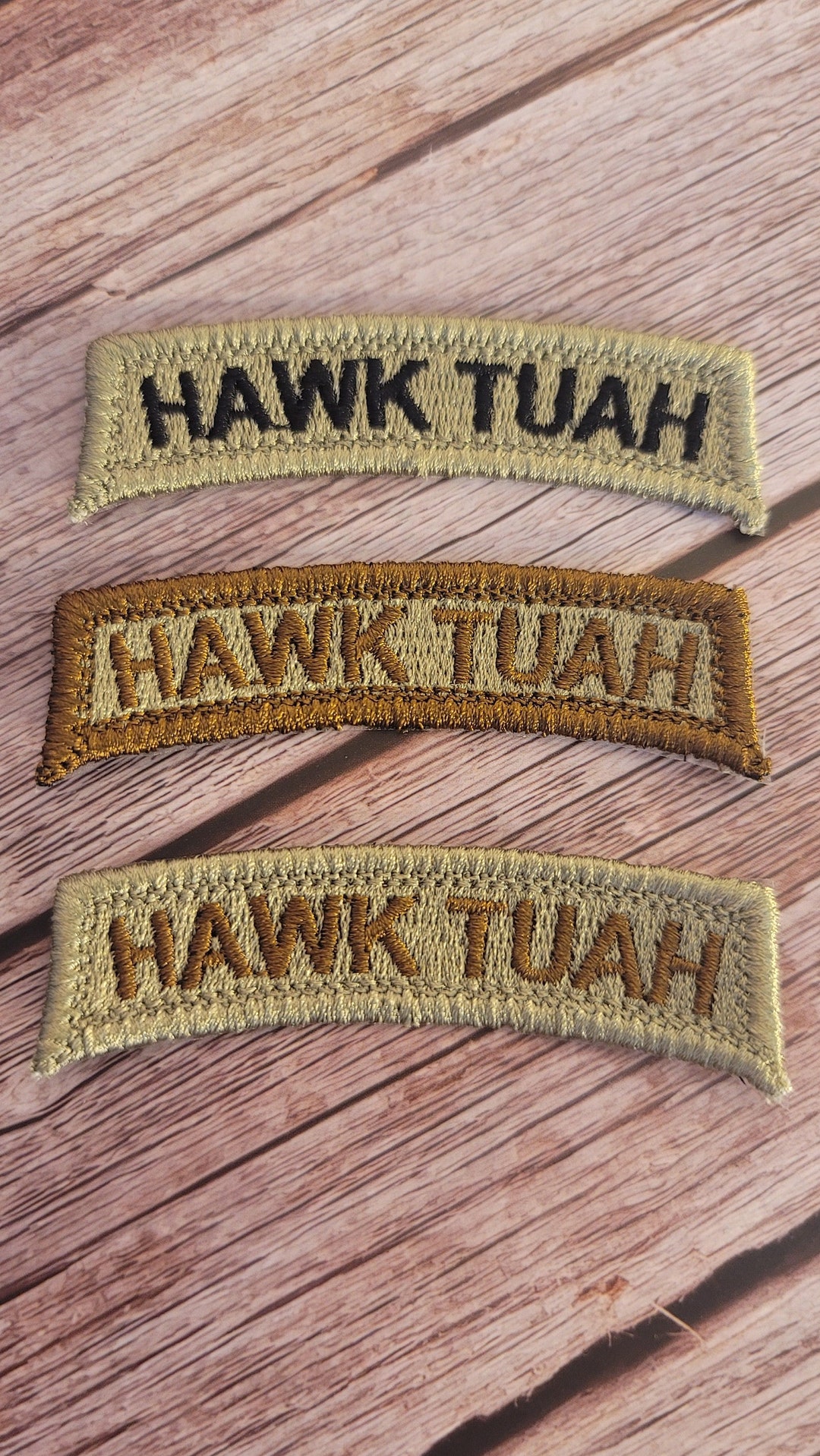 Hawk Tuah, Spit on That Thang: Custom Ranger Shoulder Tab. Military Morale Patch - Etsy