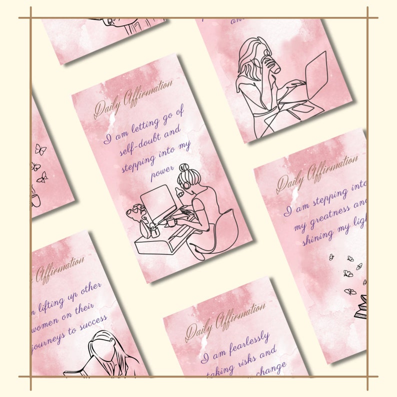 Girl Boss Printable Affirmation Cards - Etsy