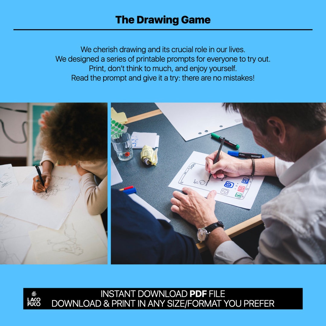 The Drawing Game - Drawing Prompts - Etsy UK