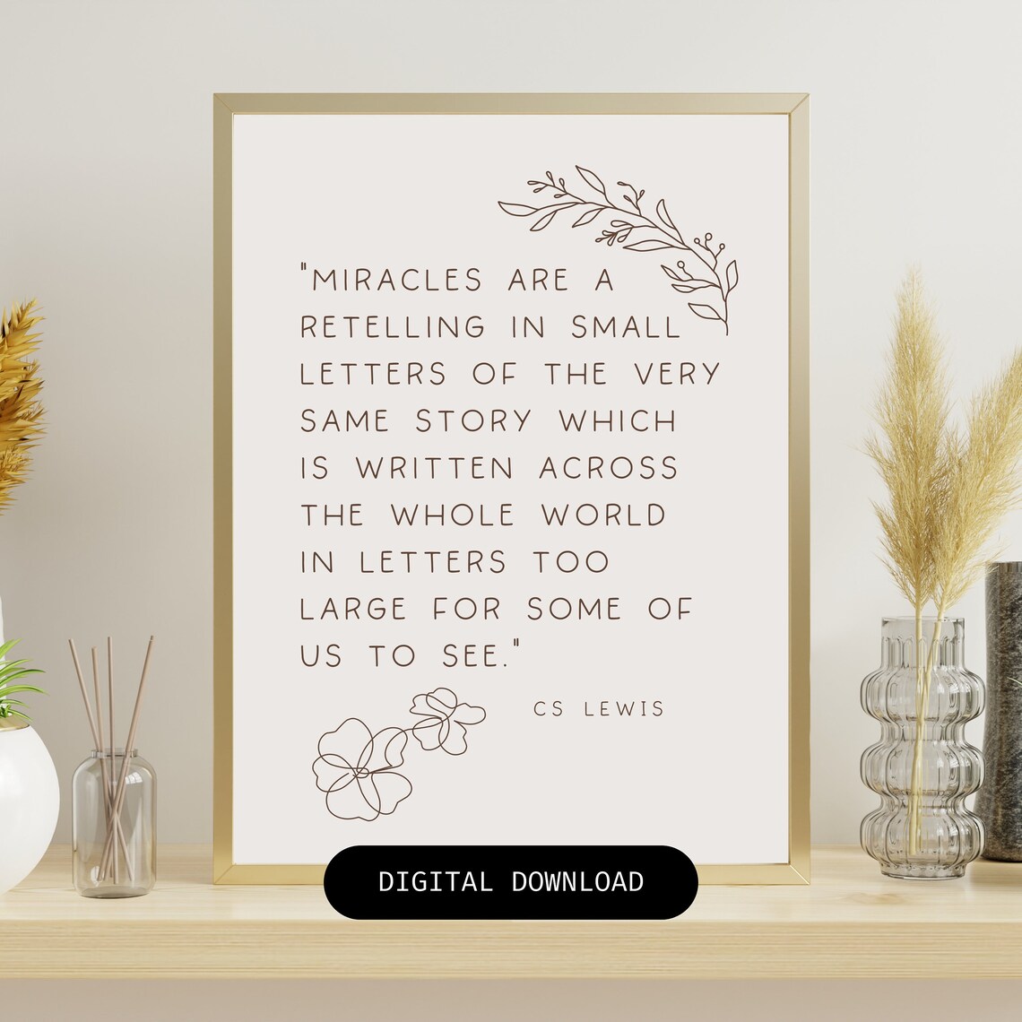 CS Lewis Wall Art, CS Lewis Quotes, Printable Digital Download ...