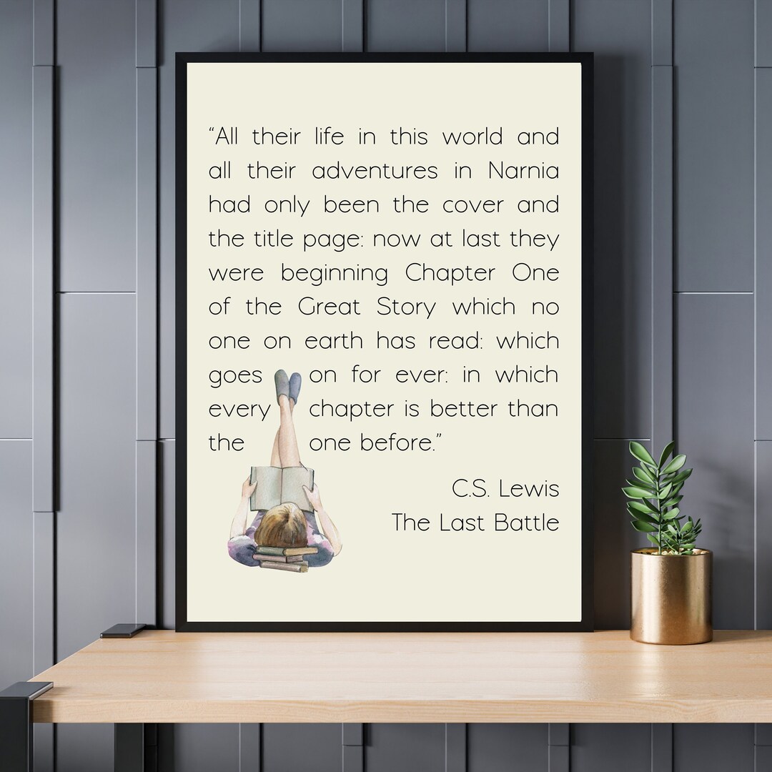 CS Lewis Wall Art, CS Lewis Quote, Narnia Printable Digital Download ...