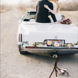 Custom Getaway Car Cans and Ribbon Decor - Etsy