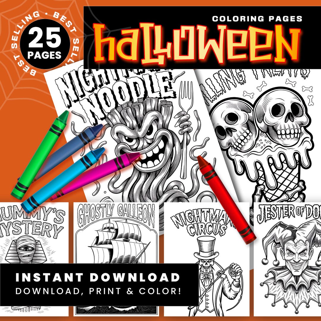 Halloween Coloring Pages Mummy, Clown, Pirate, Banshee Unique Spooky ...
