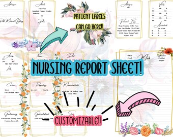 Nursing Rounds Report Sheet (Download Now) - Etsy