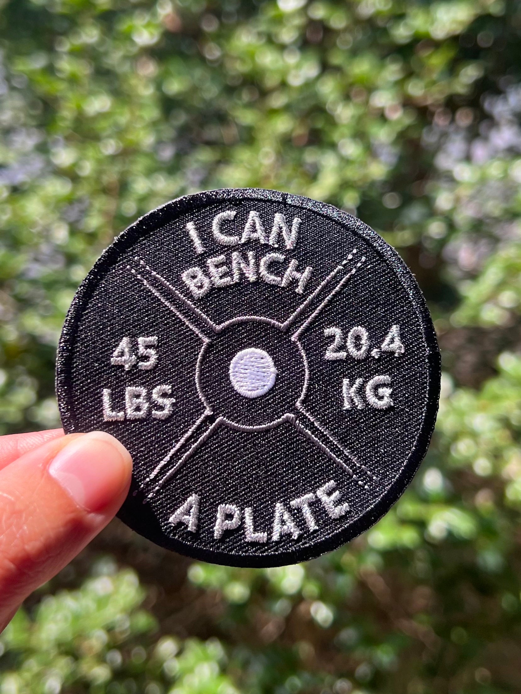 I Can Bench A Plate Velcro Patch - Etsy