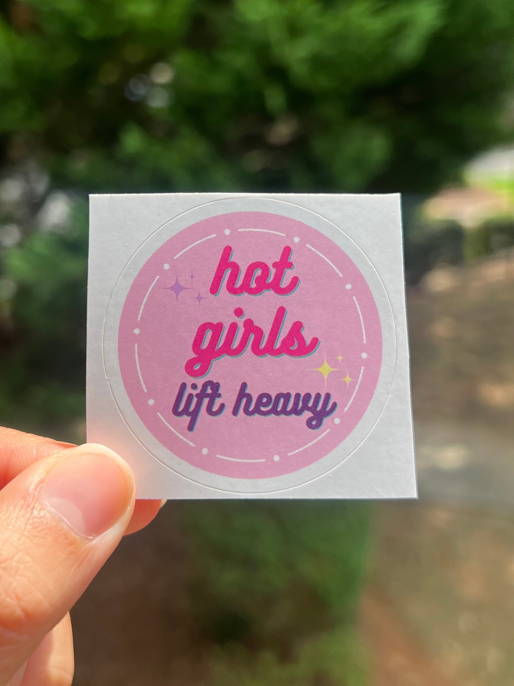 Hot Girls Lift Heavy Sticker - Etsy