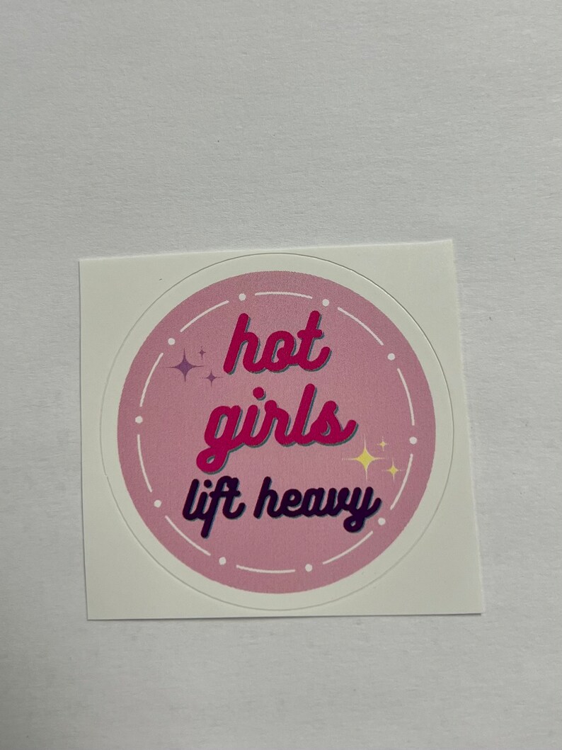 Hot Girls Lift Heavy Sticker - Etsy