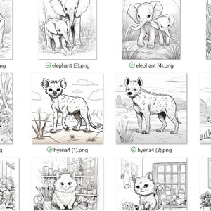 Coloring Book for Kids Wirth Animals (60 Pages) - Etsy