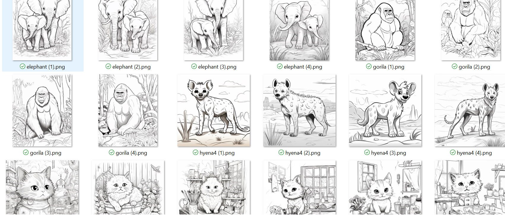 Coloring Book for Kids Wirth Animals (60 Pages) - Etsy