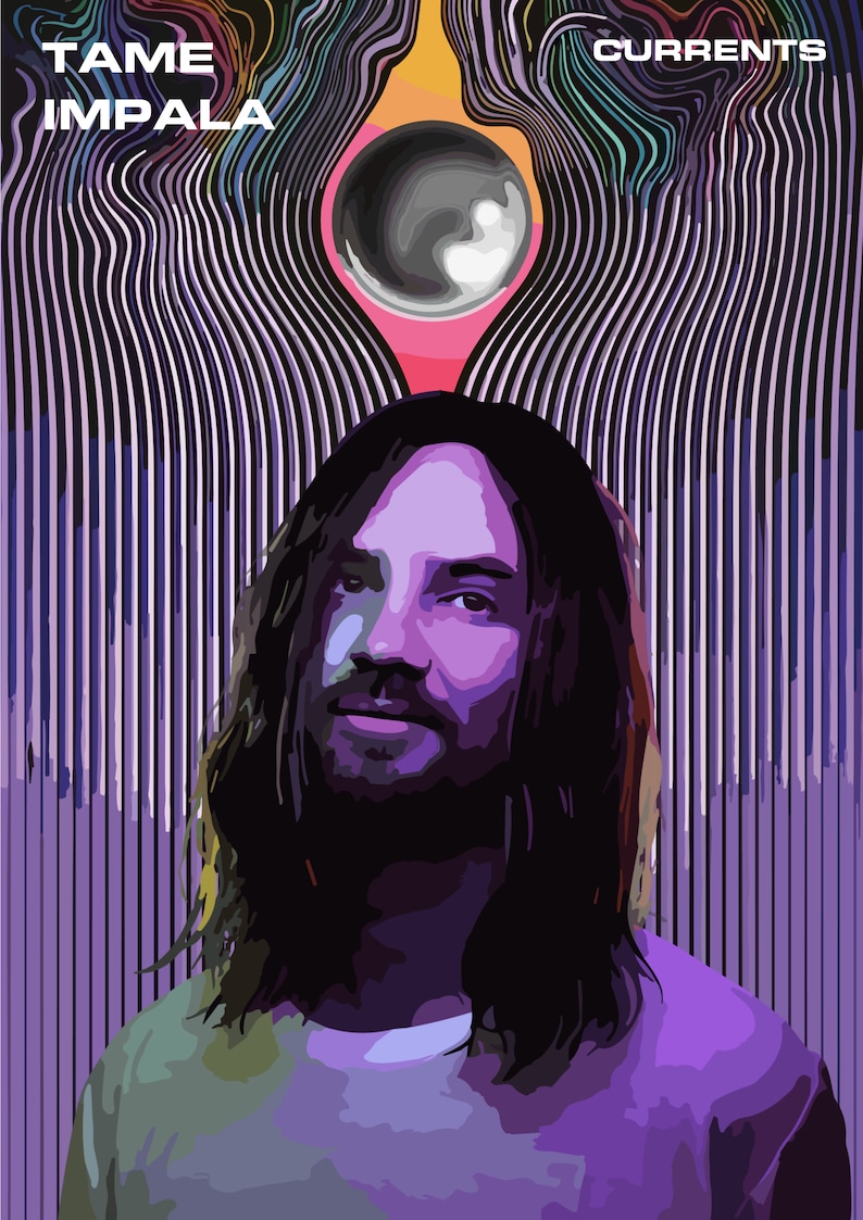 Tame Impala Currents Poster | Graphic Print | Album Art | Rock Band ...
