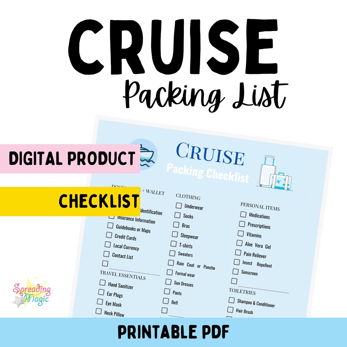 Cruise Packing List | Cruise Packing Checklist | Packing List | Packing ...