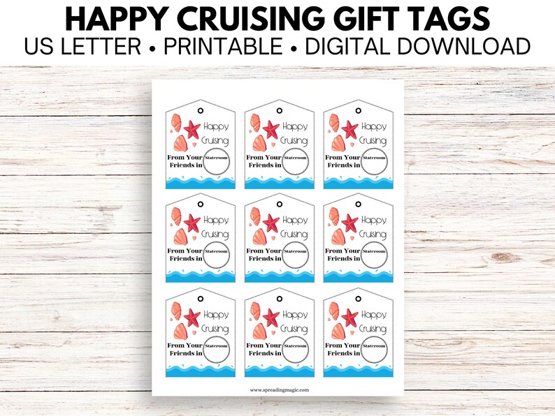 Happy Cruising Tags | Fish Extender Tags | Cruise Gift Tags - Etsy