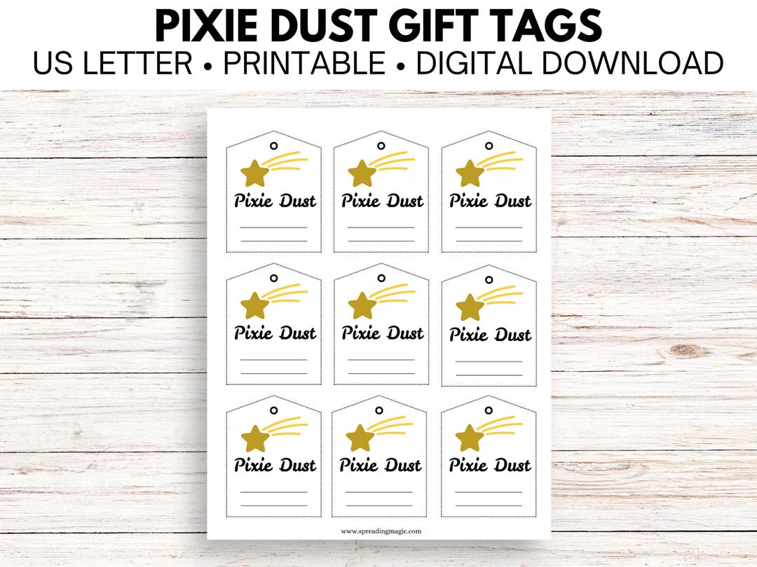 Pixie Dust Tags | Pixie Dust Labels | Pixie Dust Cards | Pixie Dust ...