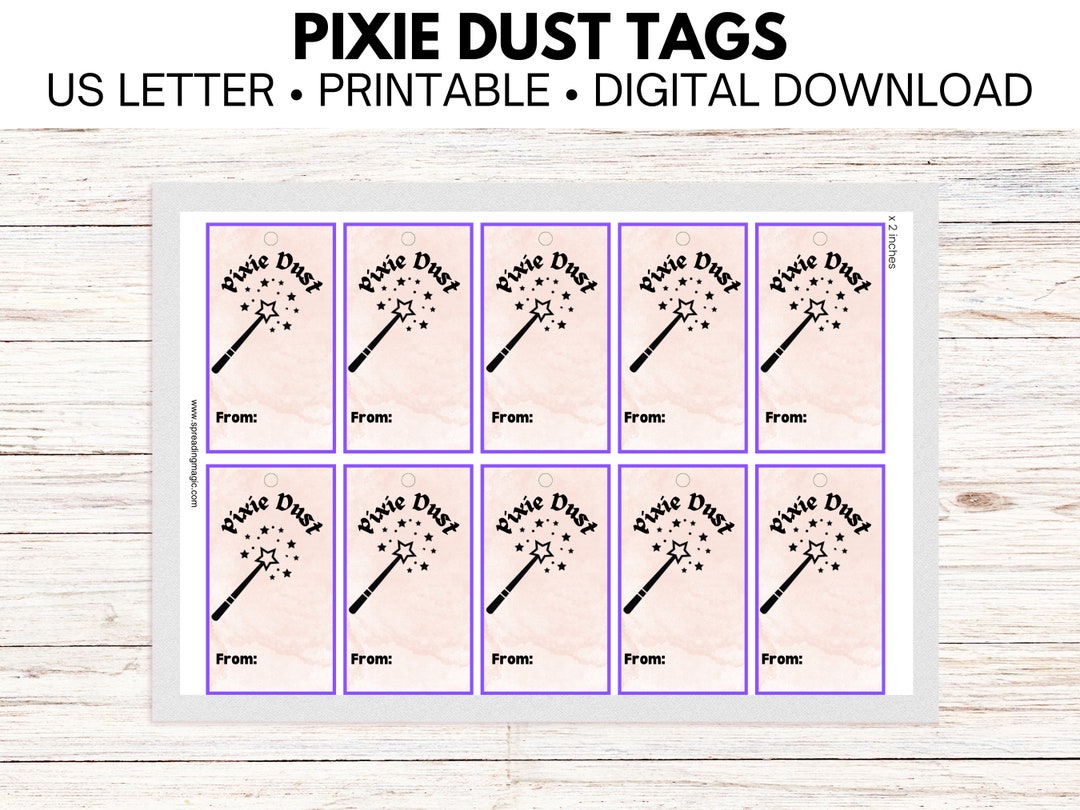 Pixie Dust Tags | Gift Tags | Pixie Dust | Pixie Dust Gifts | Pixie ...