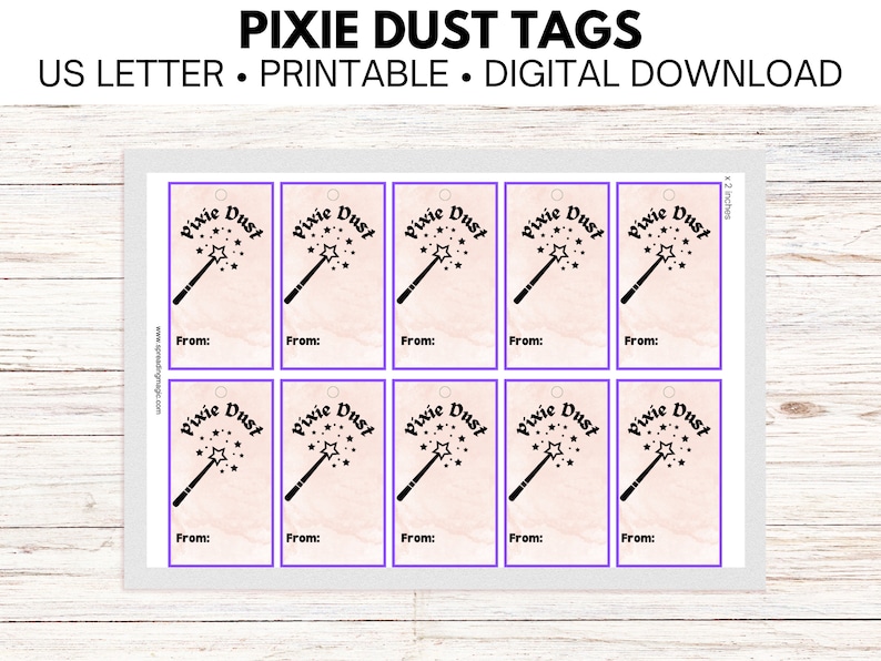 Pixie Dust Tags | Gift Tags | Pixie Dust | Pixie Dust Gifts | Pixie ...
