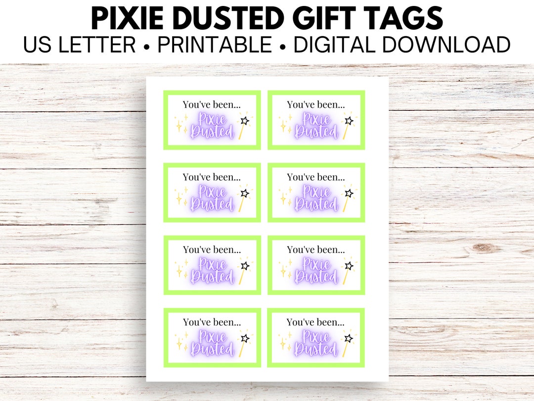 Pixie Dusted Gift Tags | Pixie Dust Tags - Etsy