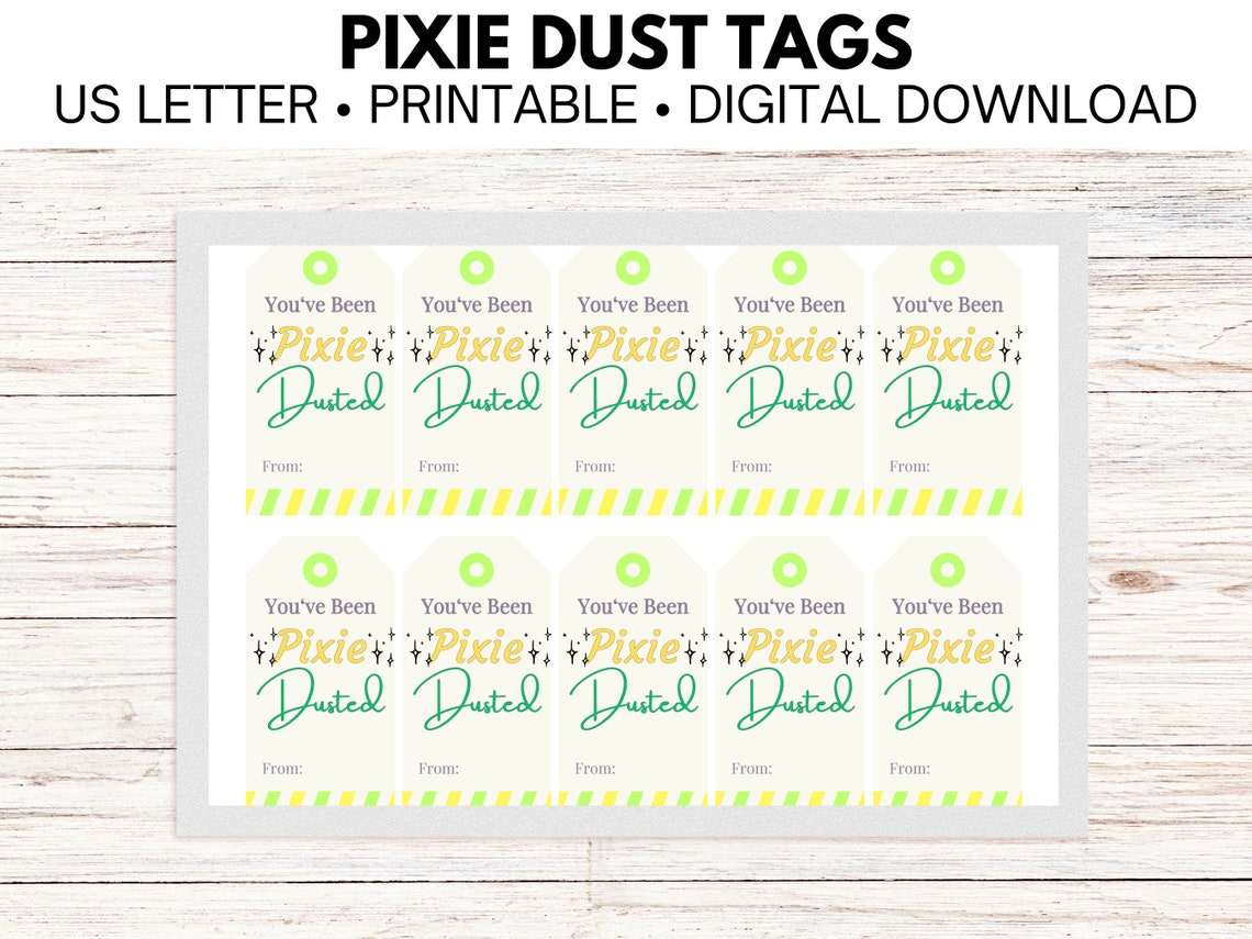Pixie Dust Tags | Pixie Dust Labels | Pixie Dust Cards - Etsy