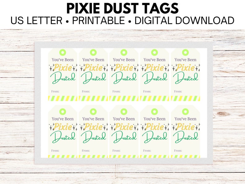 Pixie Dust Tags | Pixie Dust Labels | Pixie Dust Cards - Etsy