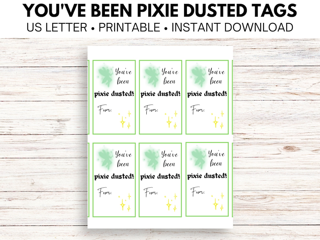You've Been Pixie Dusted Tags | Pixie Dust Tags - Etsy