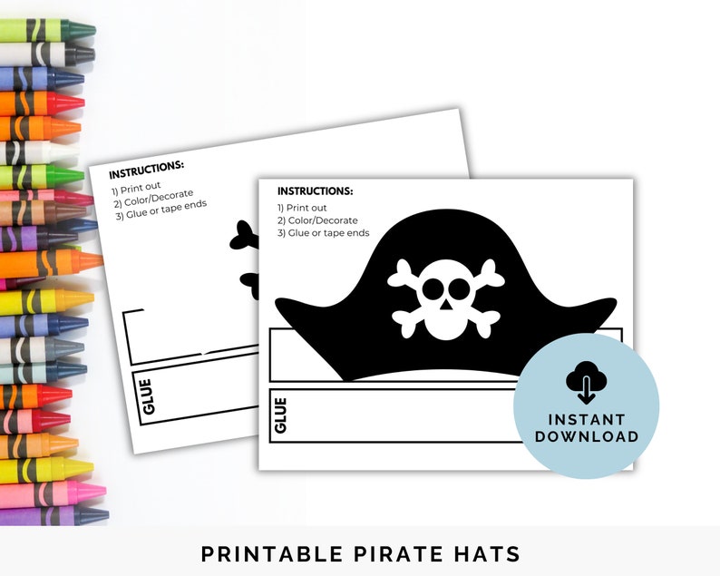 Printable Pirate Hat | Pirate Hat for Kids | Pirate Night - Etsy