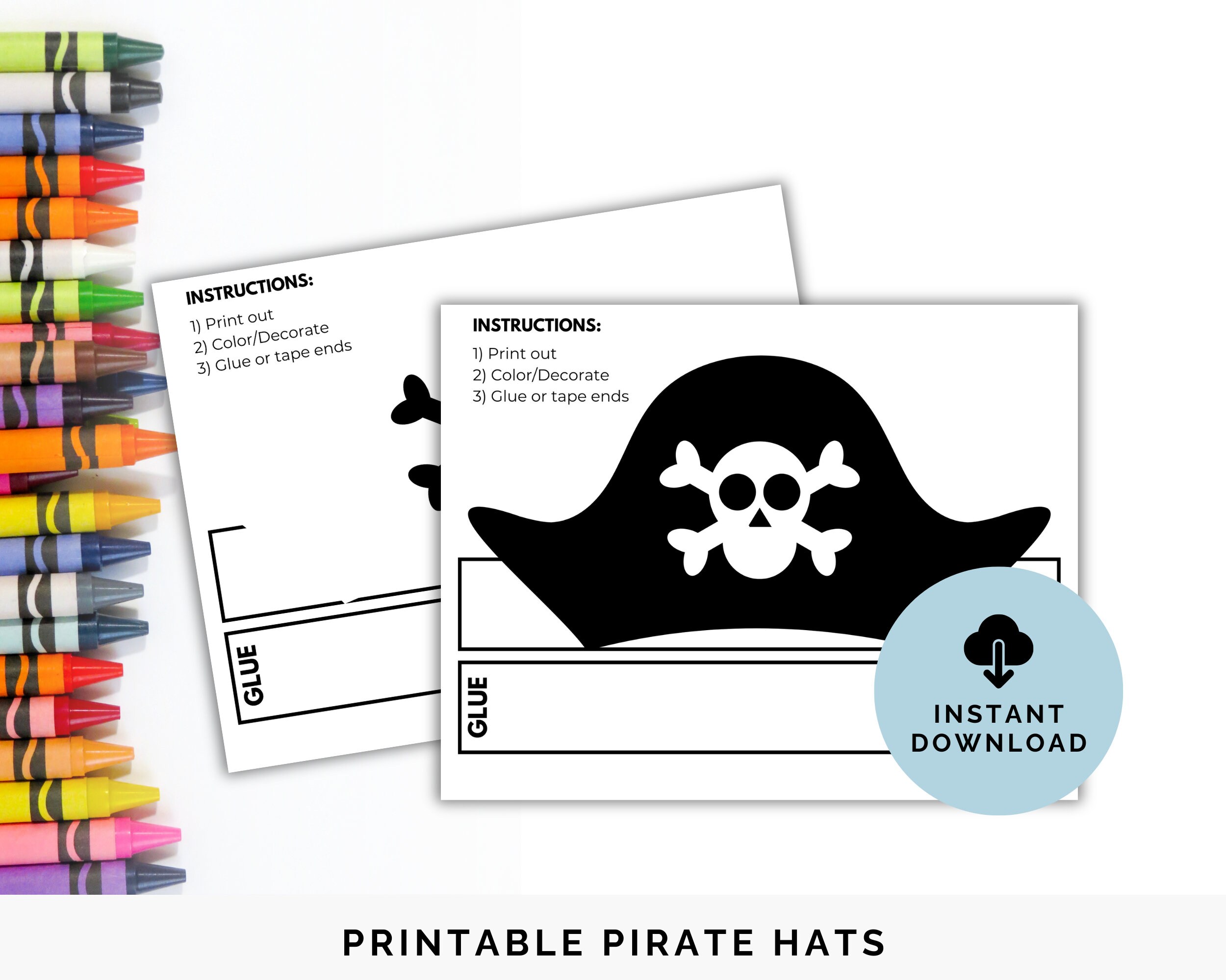 Printable Pirate Hat Pirate Hat for Kids Pirate Night - Etsy